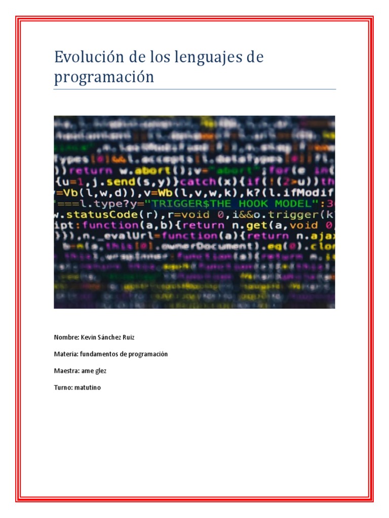 Evolución de Los Lenguajes de Programación | PDF | Lenguaje de ...