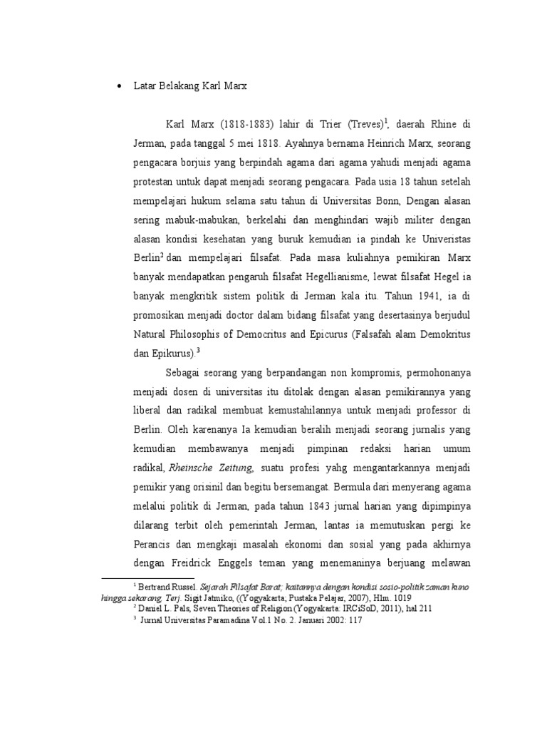 Teori Alienasi Agama Karl Marx | PDF | Agama & Spiritualitas