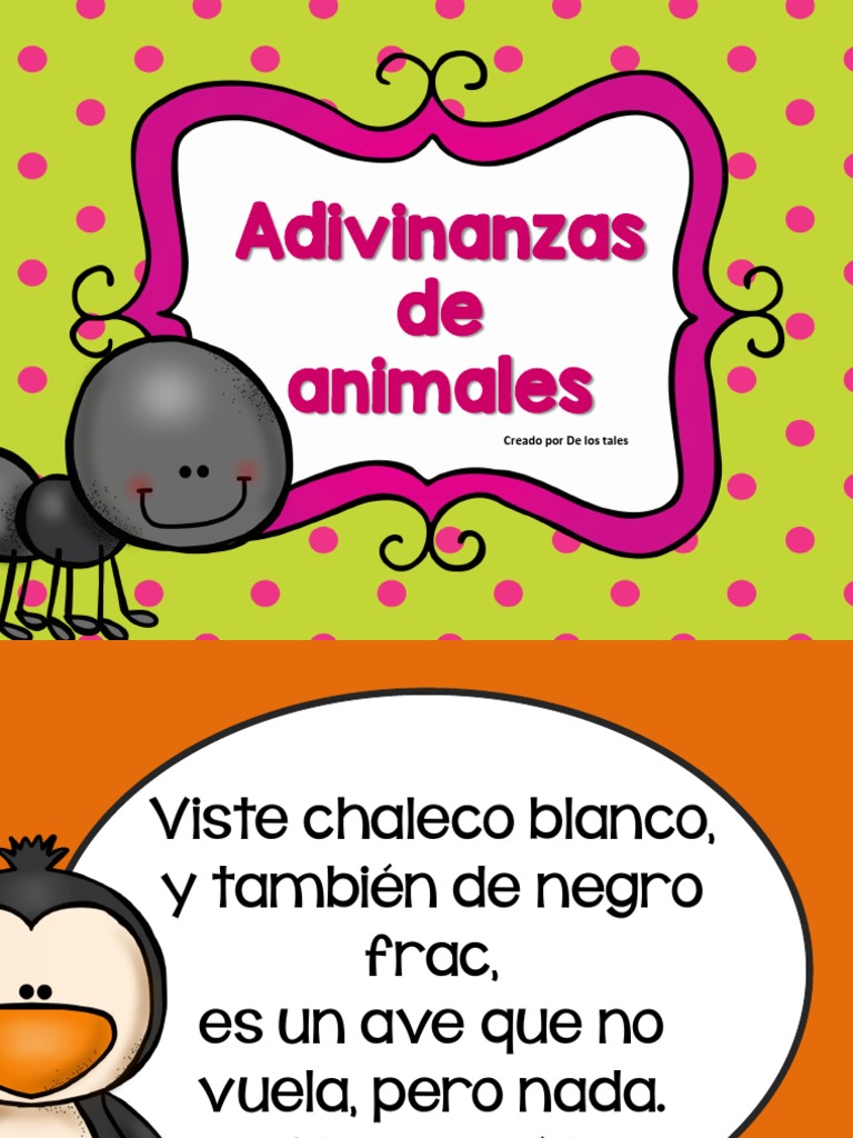 Adivinanzas de Animales Parte1 | PDF