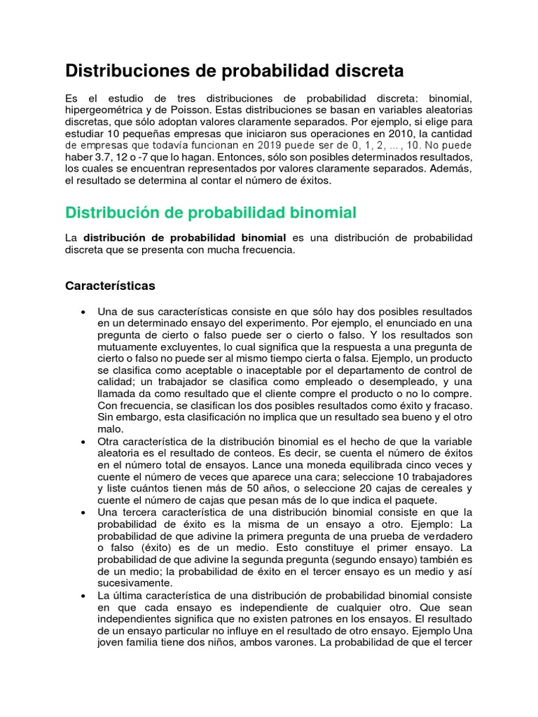 Distribución de Probabilidad Binomial | PDF | Probabilidad | Distribución de probabilidad