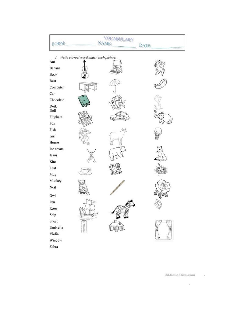 Vocabulary Form 3 | PDF