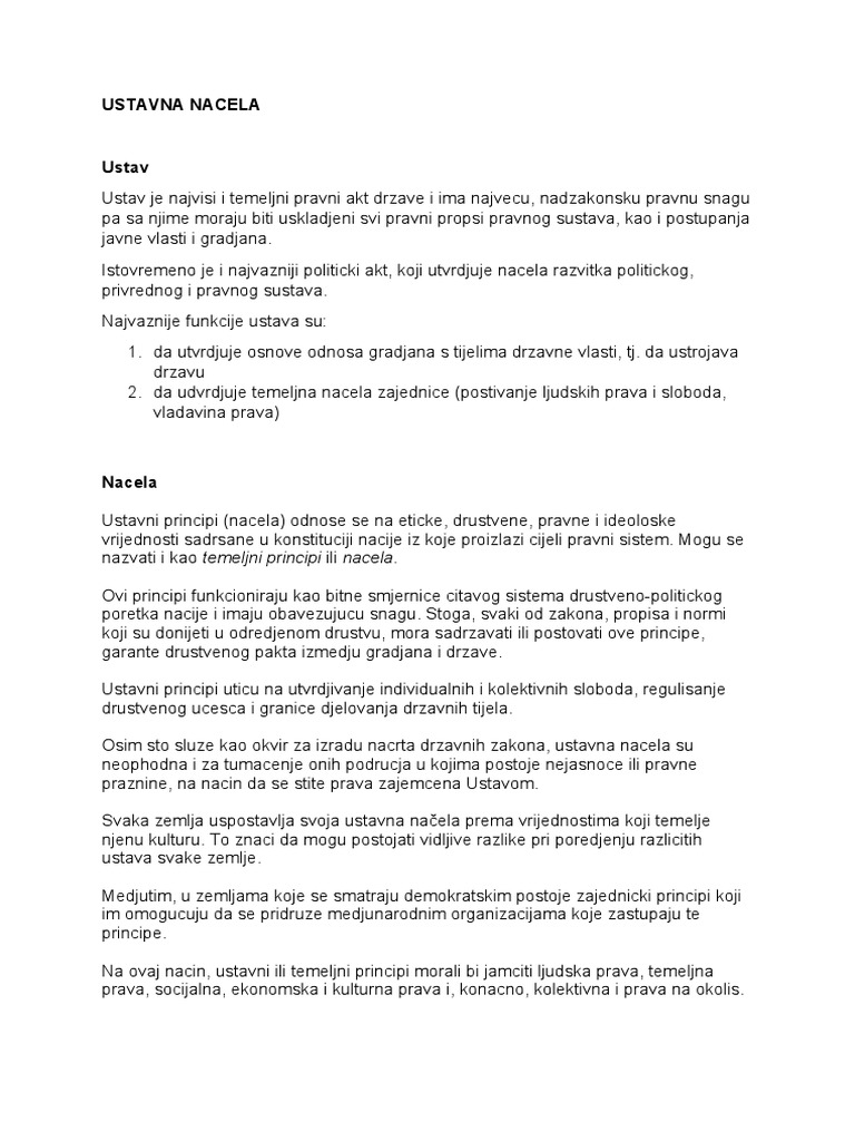 Ustavna Nacela | PDF