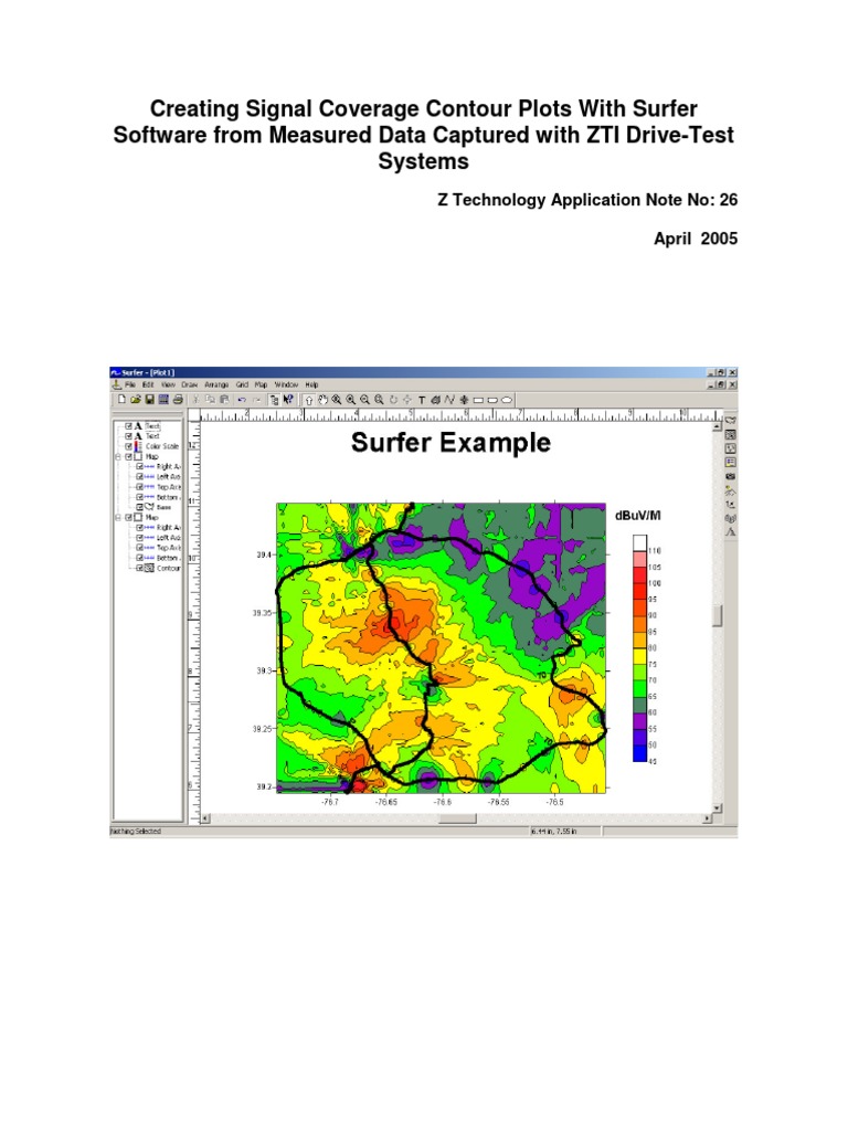 Creating Signal Coverage Contour Plots With Surfer Software From ...