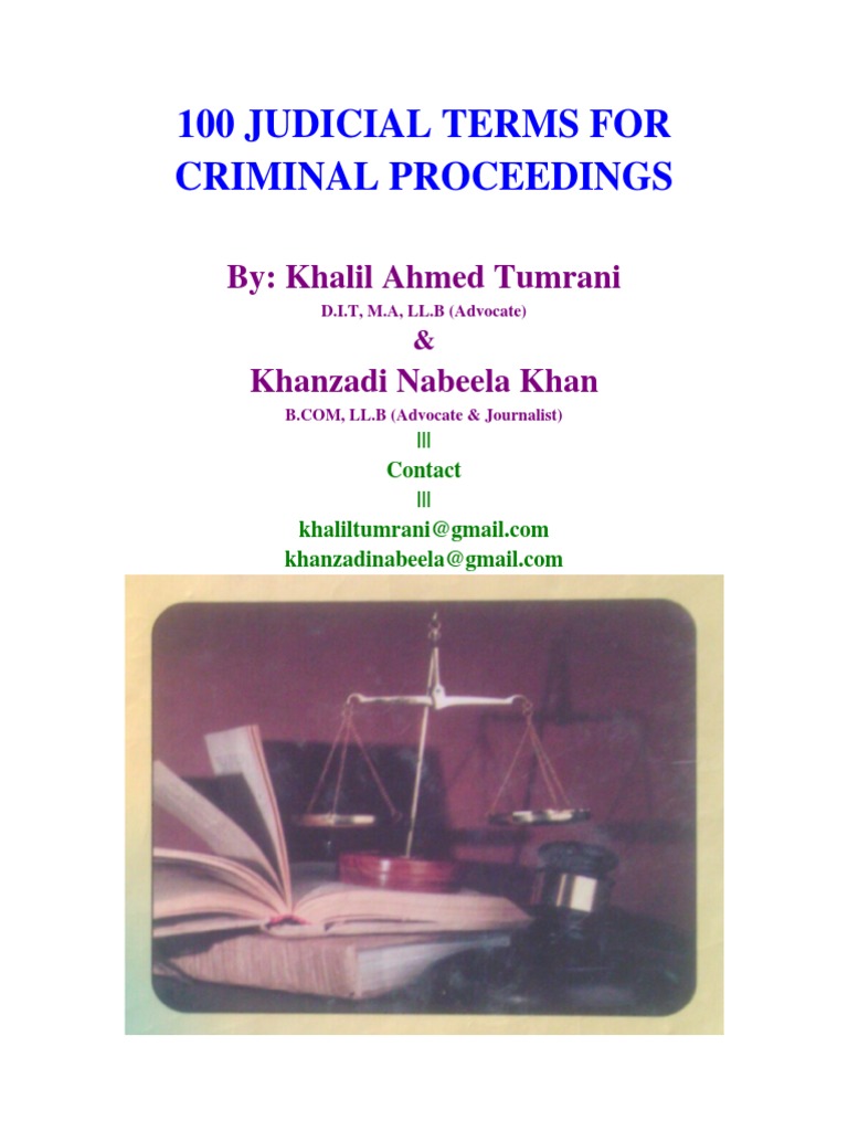 100 Judicial Terms For Criminal Proceedings | PDF | Burden Of Proof ...