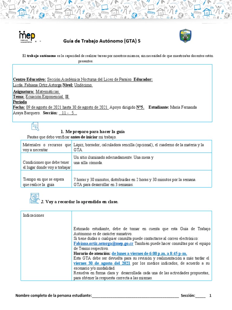 Gta 5 Undecimo Año SNLP 2021 | PDF | Ecuaciones | Objetos matemáticos