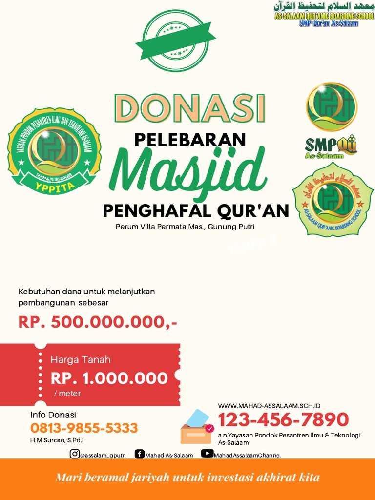 Donasi Pembangunan Masjid Poster | PDF