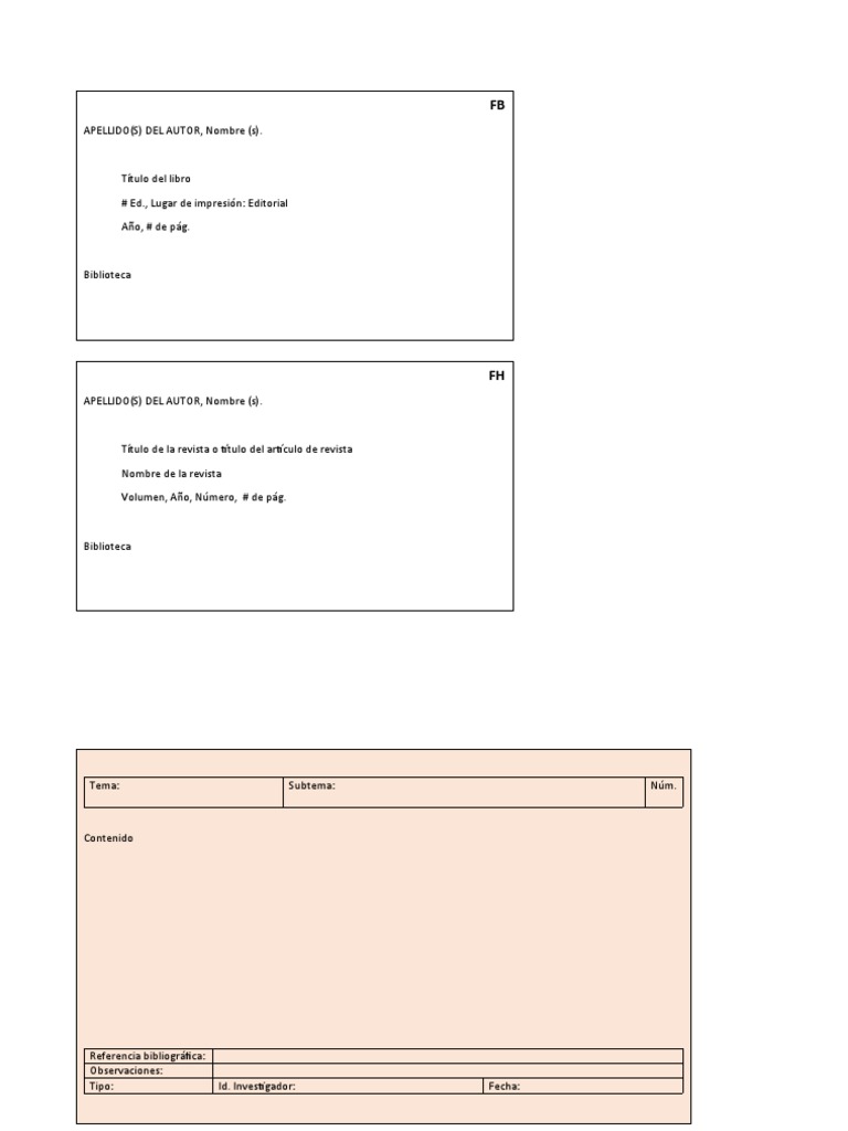 Plantillas de Fichas | PDF