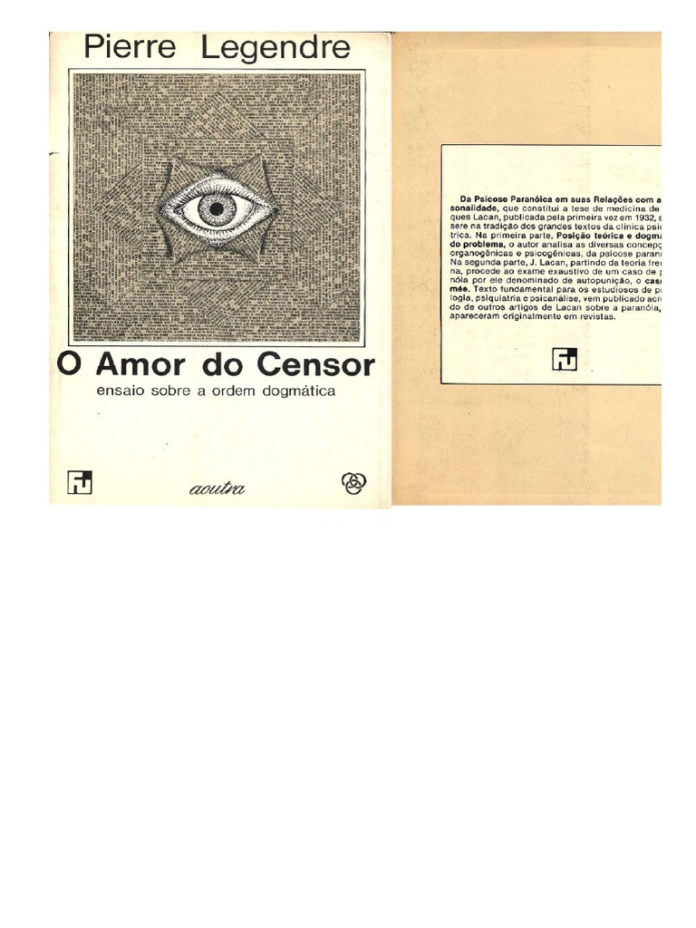 Legendre, Pierre - O Amor Do Censor | PDF