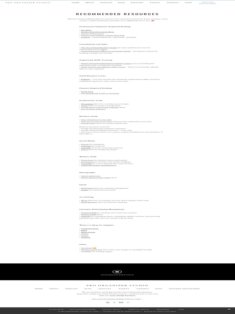 Pro Organizer Studio Resources | PDF | Business | Computing