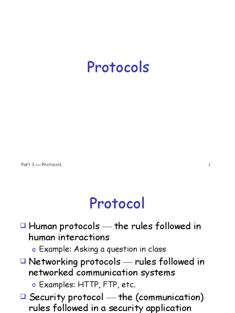 Protocols Guide | PDF | Transport Layer Security | Internet Protocols