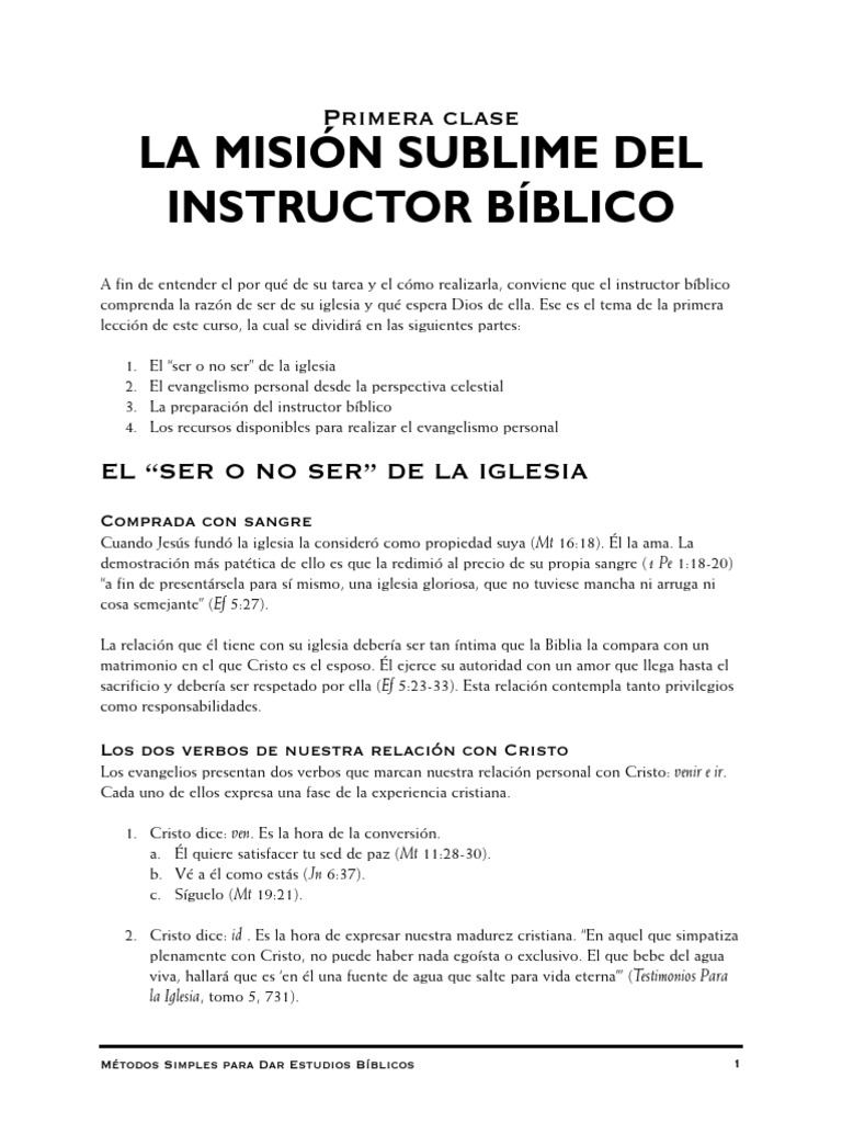 Guía para Instructores Bíblicos | PDF | Jesús | Cristo (título)