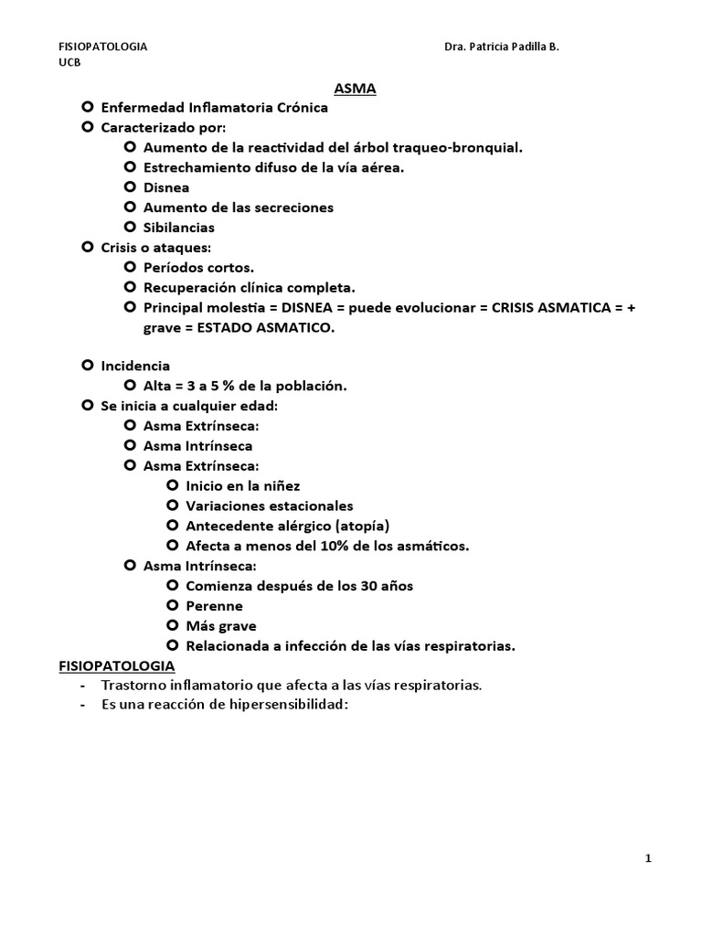 ASMA | PDF | Asma | Inflamación