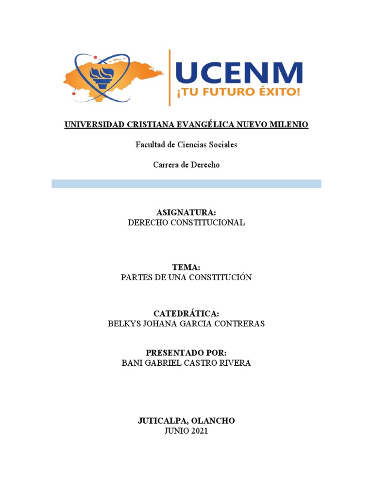 Partes De Una Constitucion Pdf Constitución Gobierno