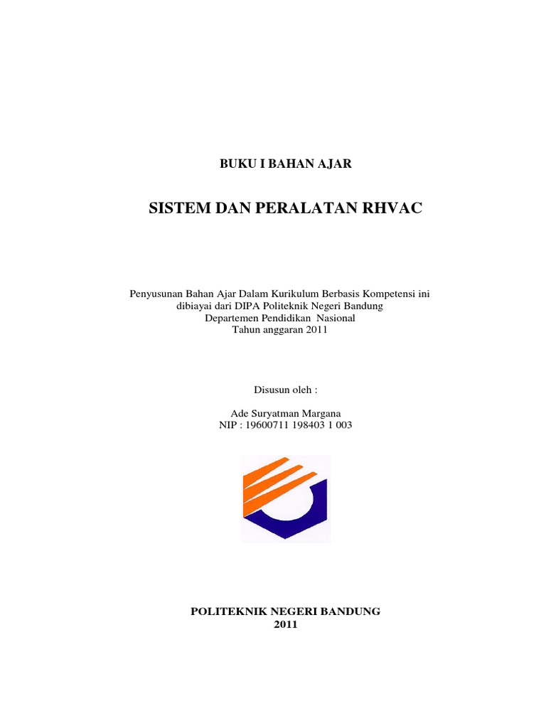 Bahan Ajar Sistem Dan Peralatan RHVAC | PDF