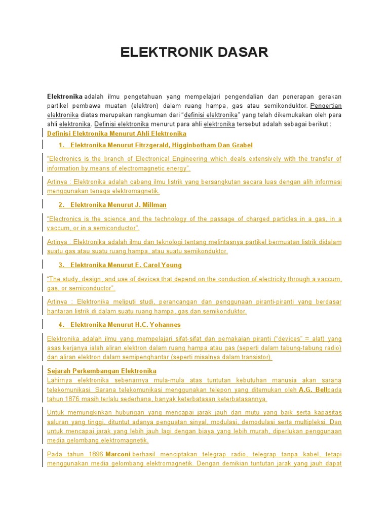 Elektronik Dasar Pdf