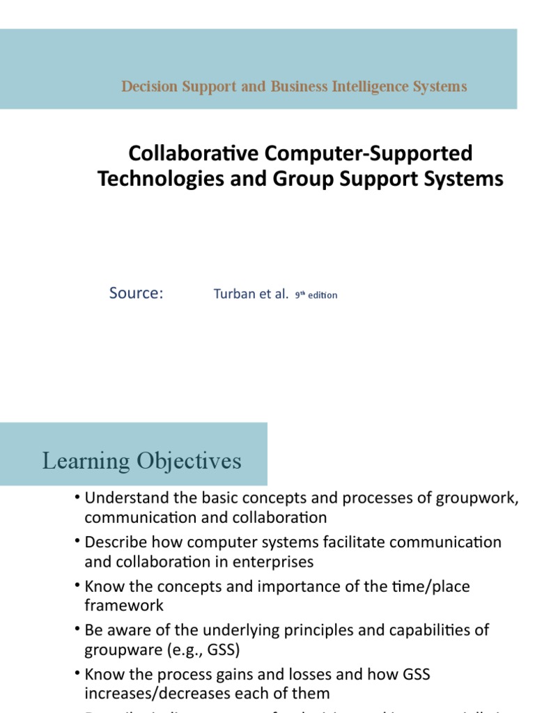 Topic 6 Collaborative and Group Support System | PDF | Creativity ...