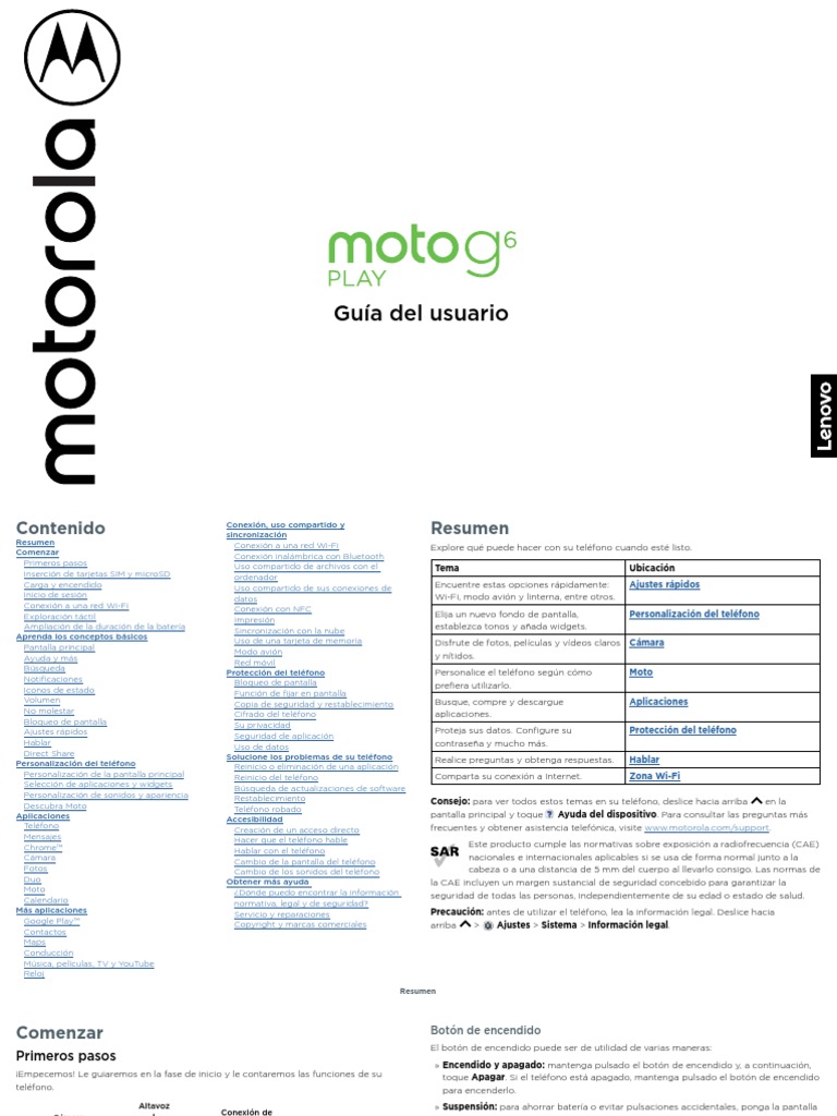 Moto g6 Play - UG - Es - SSC8C26475B | PDF | Internet | Software de la ...