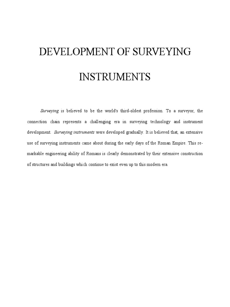 Development of Surveying Instruments | PDF | Surveying | Compass