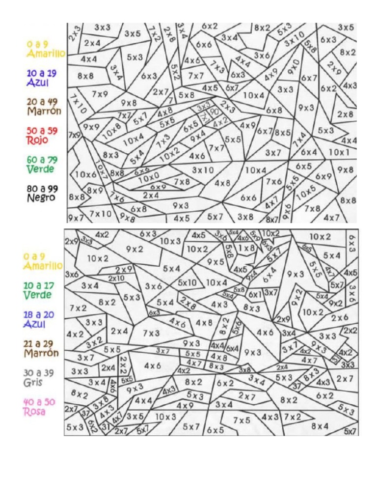Matemáticas para Colorear | PDF
