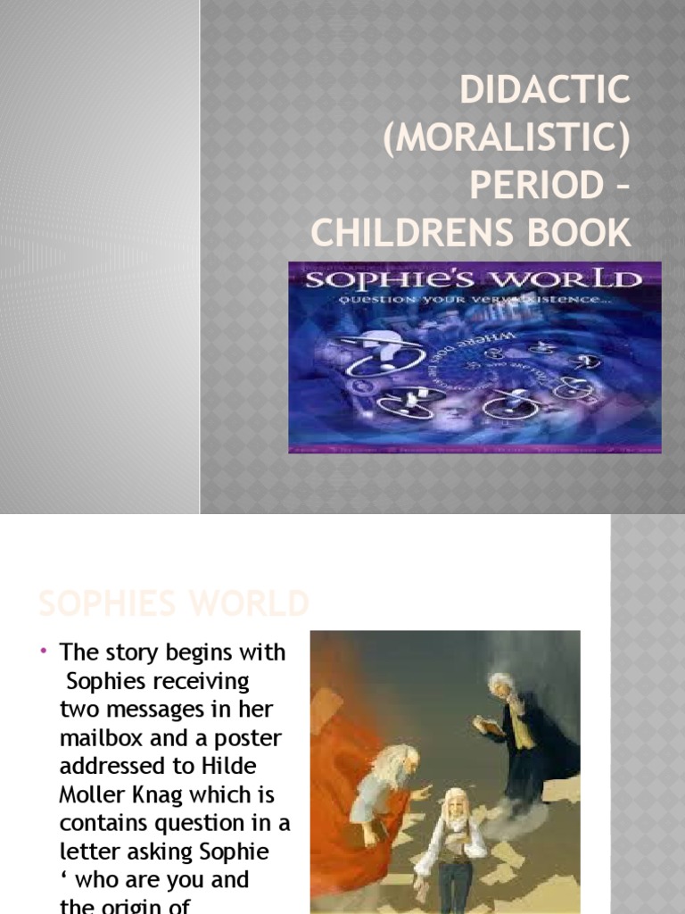 Didactic (Moralistic) Period - Childrens Book | PDF
