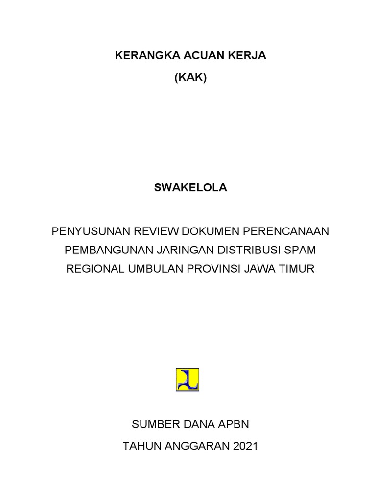 KAK Penyusunan Reviu Dokumen Perencanaan Pembangunan Jaringan ...