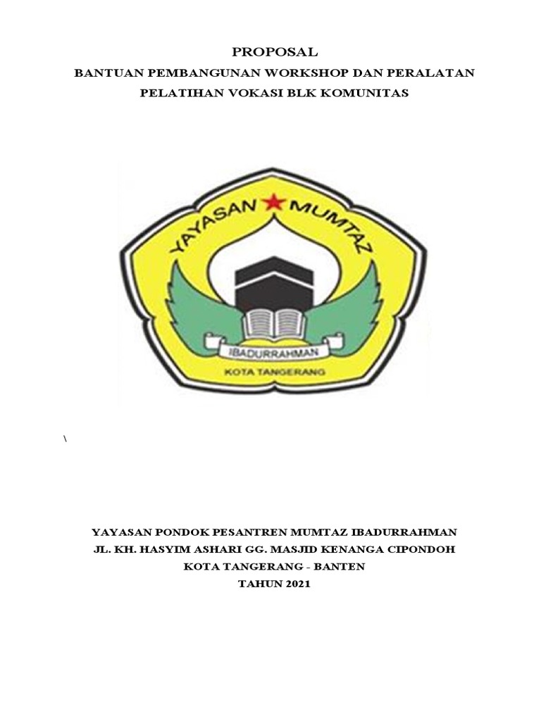Proposal BLK Ibadurrahman. Ok | PDF | Karier & Perkembangan