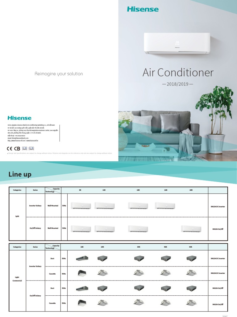 Hisense Single Split Unit 2018-2019 | PDF | Air Conditioning | British ...