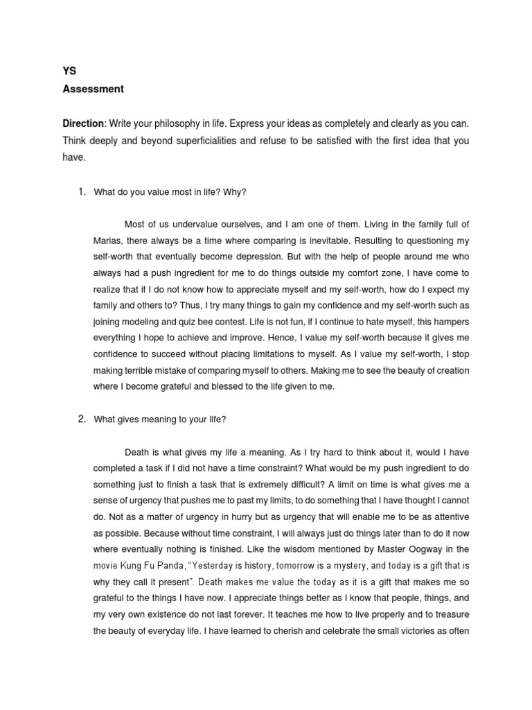 Understanding The Self Activity 1 | PDF | Soul | God