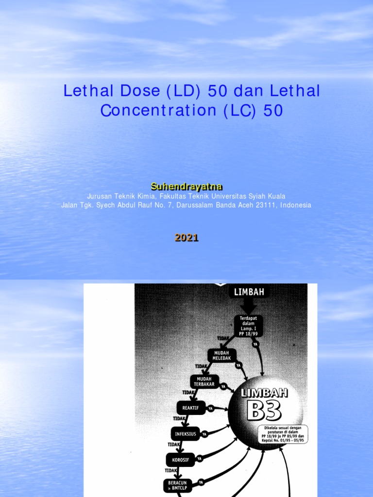 Studi Toksisitas LC50 dan LD50 | PDF