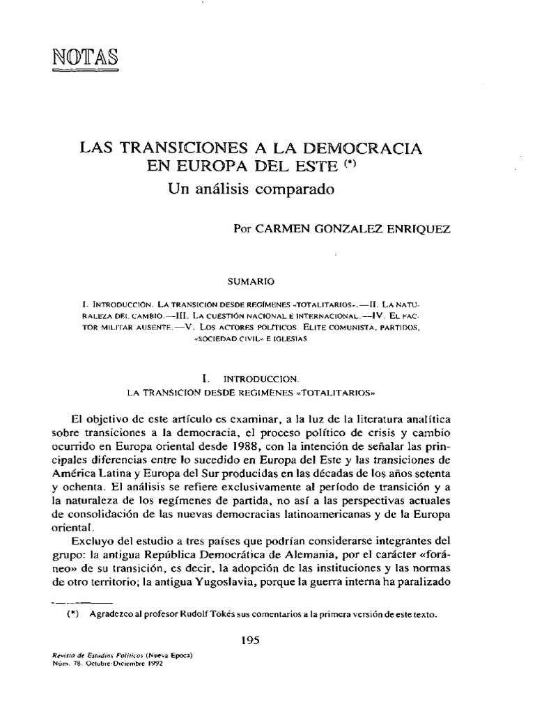 Transiciones democráticas en Europa del Este | PDF | Ideologías políticas | Democracia