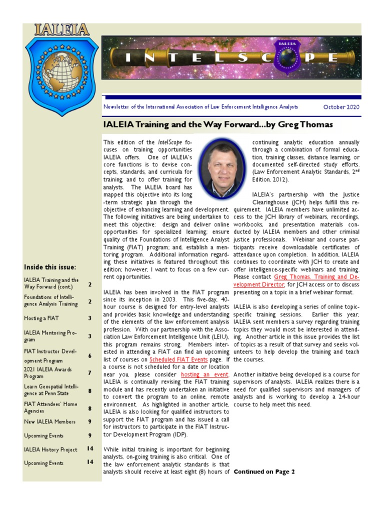 IALEIA Training and The Way Forward... by Greg Thomas | PDF ...