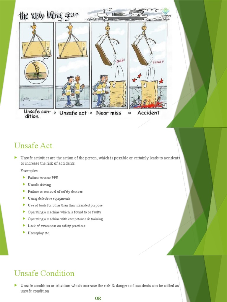 Unsafe Act, Unsafe Condition, Nearmiss & Incidentaccident | PDF ...