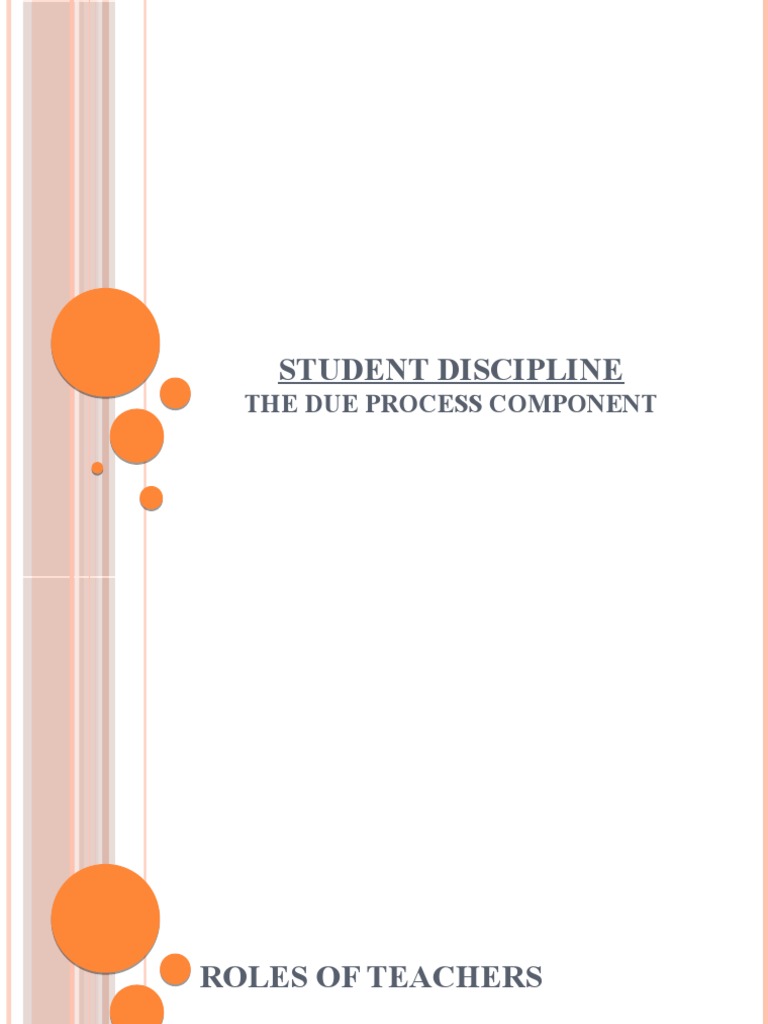 Student Discipline: The Due Process Component | PDF | Disciplines ...