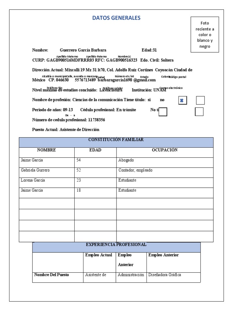 Datos Generales Completos | Descargar gratis PDF | Comunicación | Business