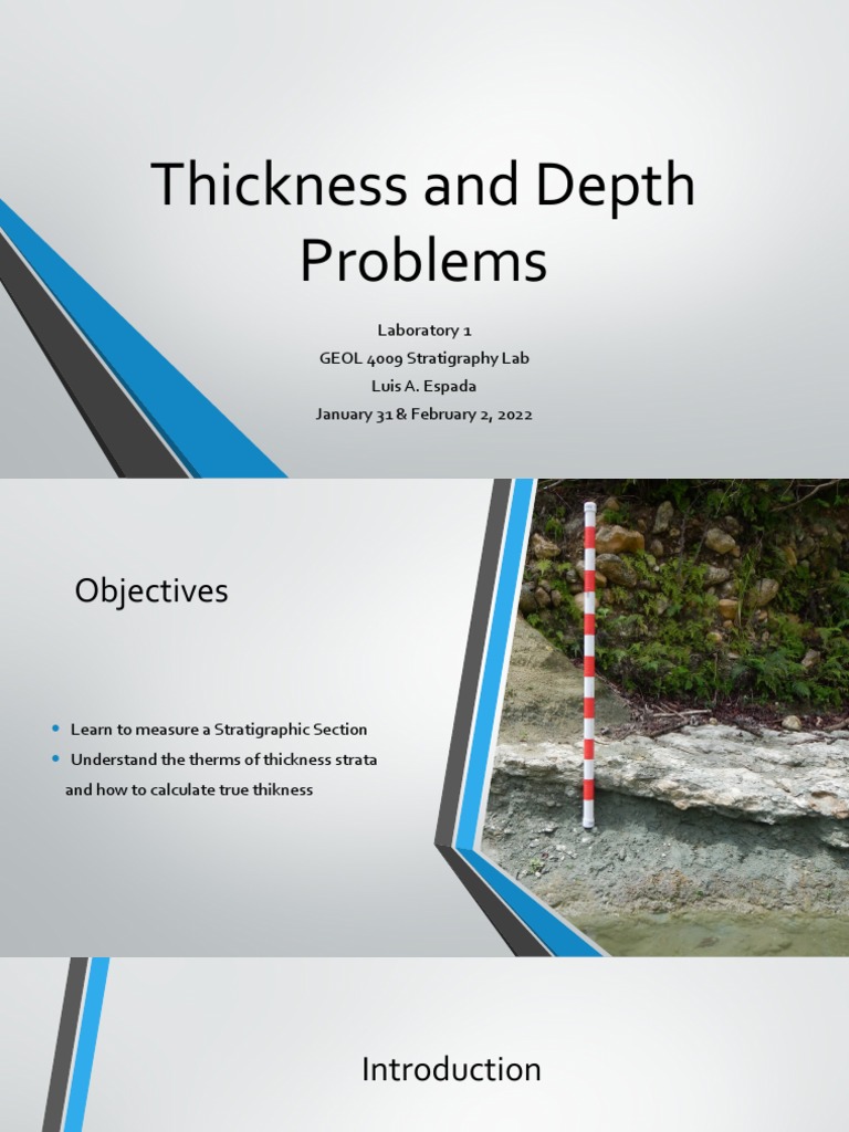 True vs Apparent Thickness in Geology | PDF | Stratigraphy | Geology