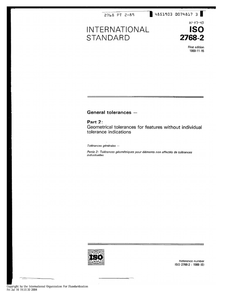 Iso 2768-2 | PDF