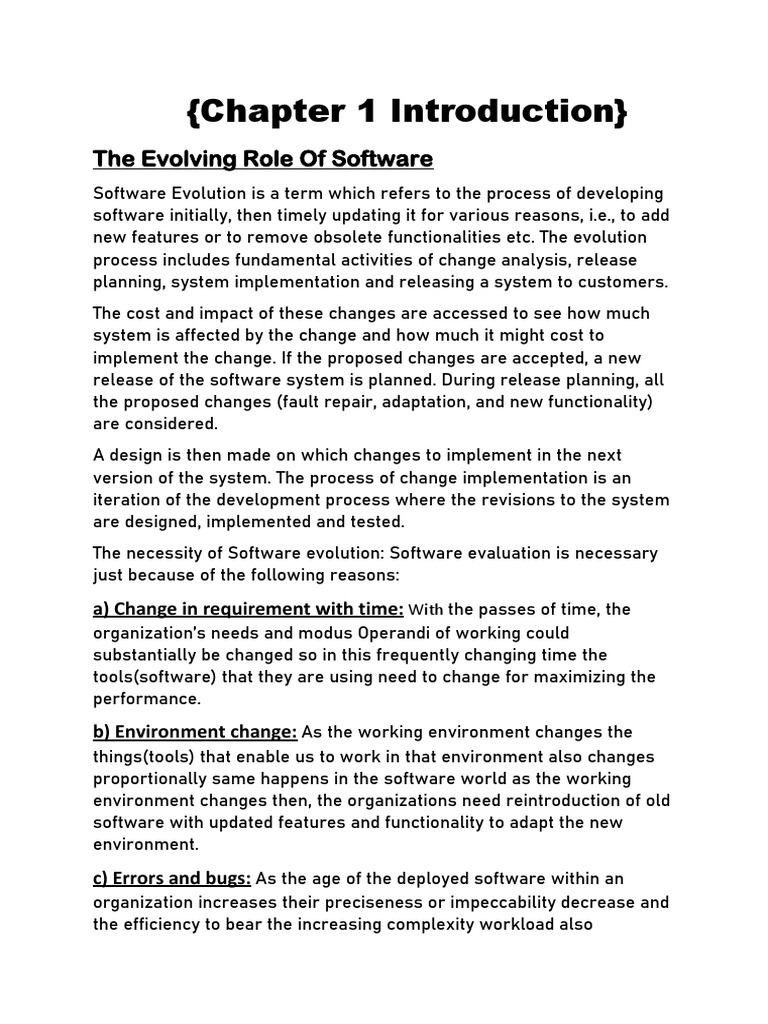 Chapter 1 Introduction | PDF | Software Development Process | Software