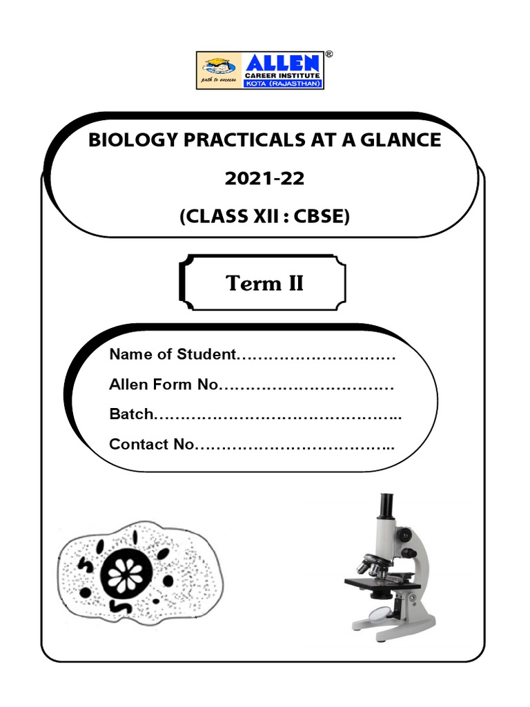 CBSE Term 2 Biology Class 12 Practical FileIncluded Viva Voce | PDF ...