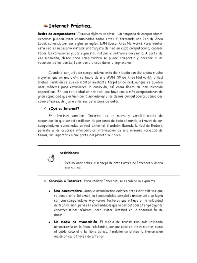 Internet Practica Pdf Internet Internet Y Web