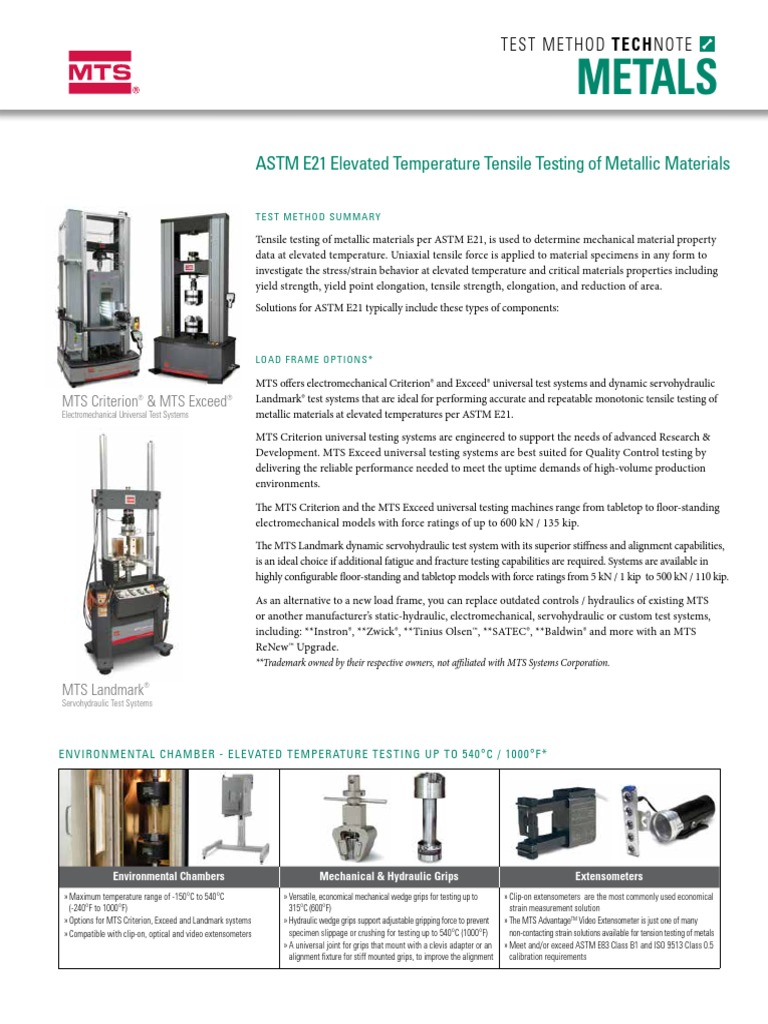 Metals Astm E21 | PDF | Strength Of Materials | Chemistry