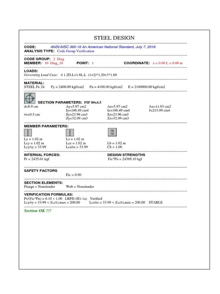 Steel Design: ANSI/AISC 360-16 An American National Standard, July 7 ...