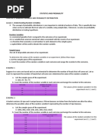 Statistics and Probability | PDF | Probability Distribution | Random Variable