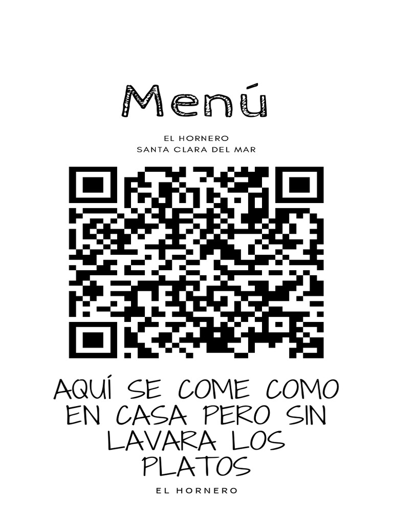 Menú El Hornero Santa Clara | PDF
