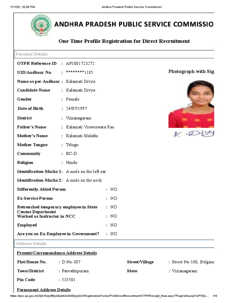 Andhra Pradesh Public Service Commission | PDF