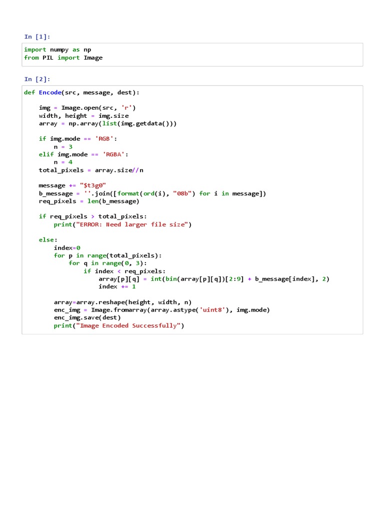 Image Steganography Demo - Jupyter Notebook | PDF | Computer Engineering | Computer Programming