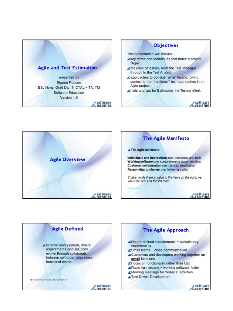 Agile and Test Estimation | PDF | Software Testing | Agile Software ...