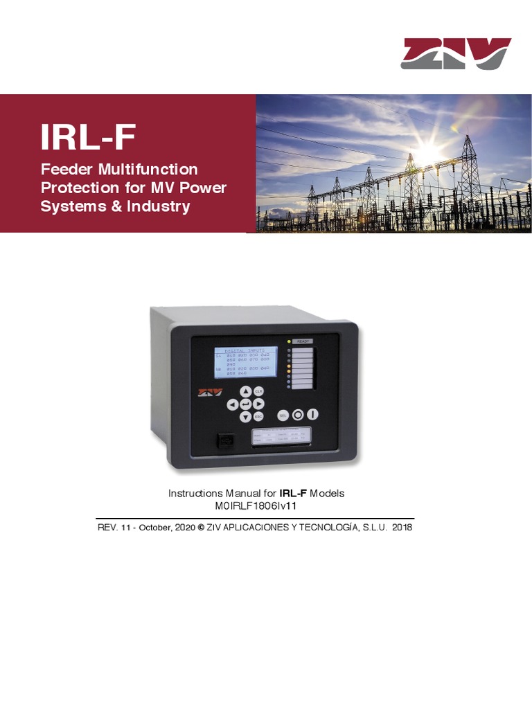 ZIV IRL Manual M0irlf1806iv11 | PDF | Power Supply | Detector (Radio)