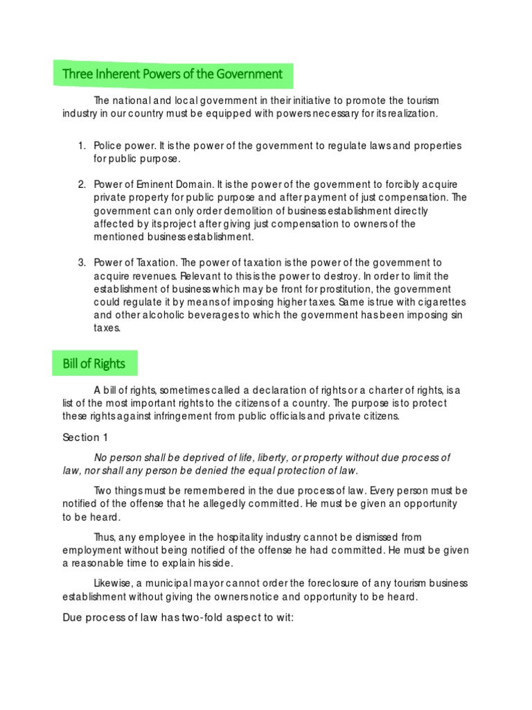 MODULE 2 - Three Inherent Powers of The Government | PDF | Search ...