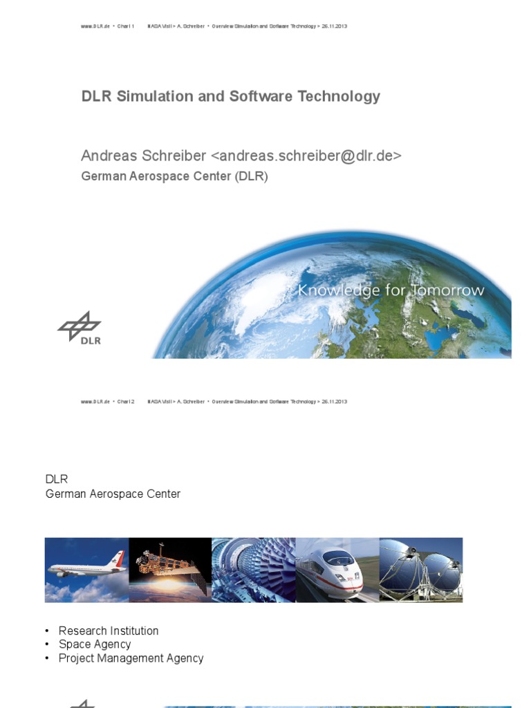 DLR Simulation & Software Tech Overview | PDF | German Aerospace Center ...