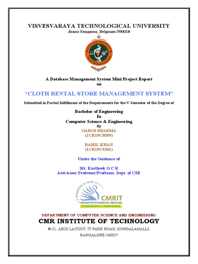 DBMS Mini-Project Report-Cloth Rental Store | PDF | World Wide Web ...